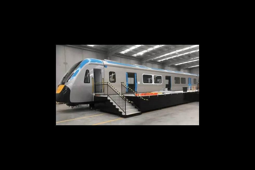 CRRC presents Melbourne EMU mock-up | News | Railway Gazette International